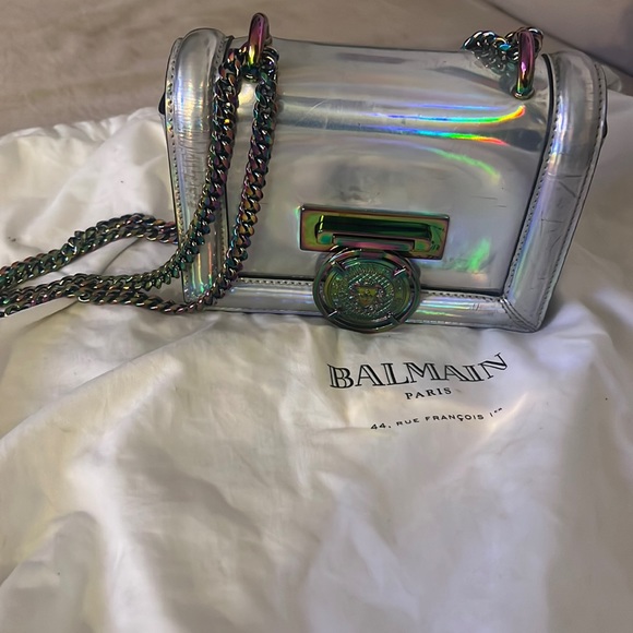 Balmain | Bags | Balmain Holographic Baby Box Bag | Poshmark